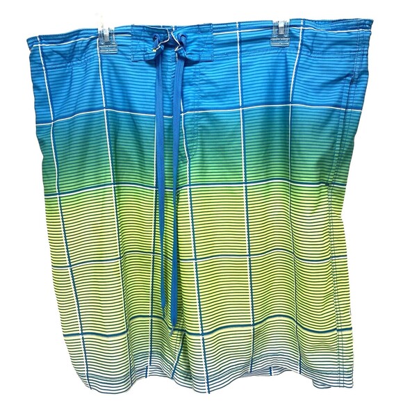 OP | Swim | Op Mens Swim Trunk Sz L 3638 4 Bluegreen Stripe ...